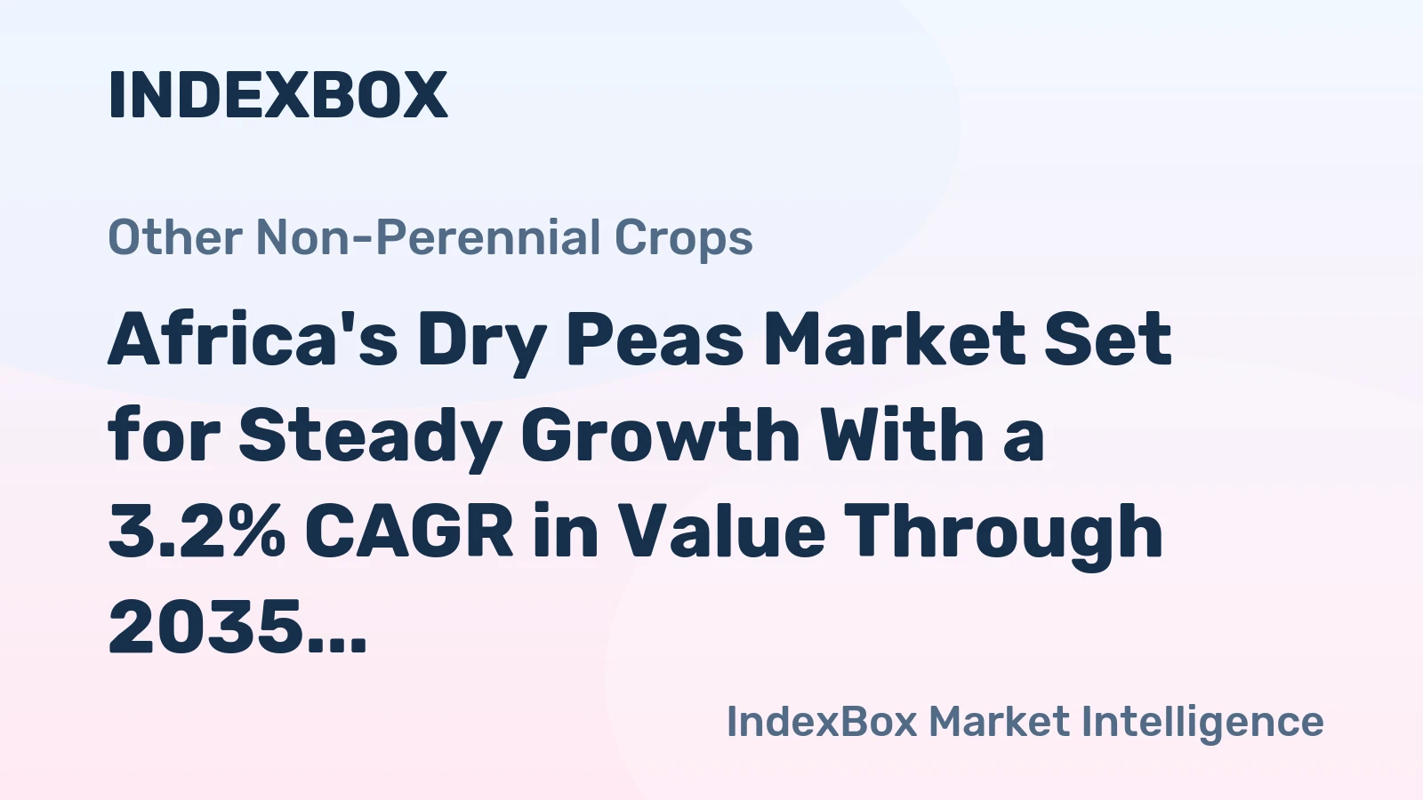 Africa's Dry Peas Market Set for Steady Growth With a 3.2% CAGR in Value Through 2035