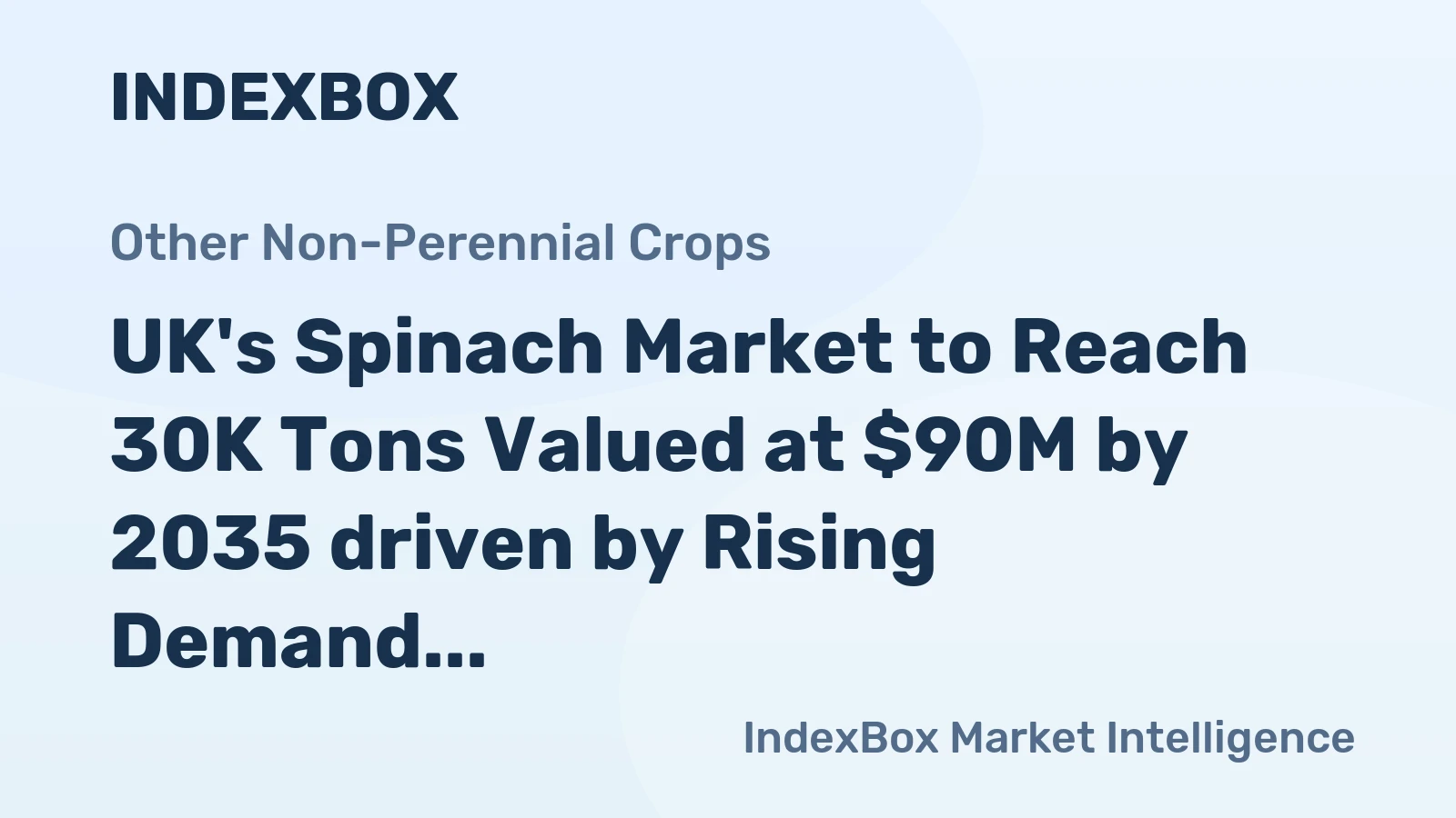UK's Spinach Market to Reach 30K Tons Valued at $90M by 2035 driven by Rising Demand