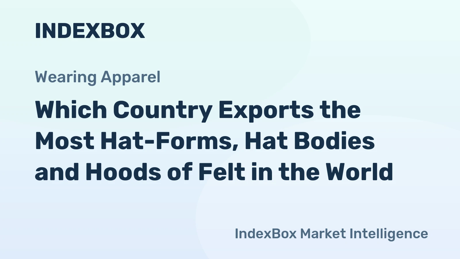 Which Country Exports the Most Hat-Forms, Hat Bodies and Hoods of Felt in the World?