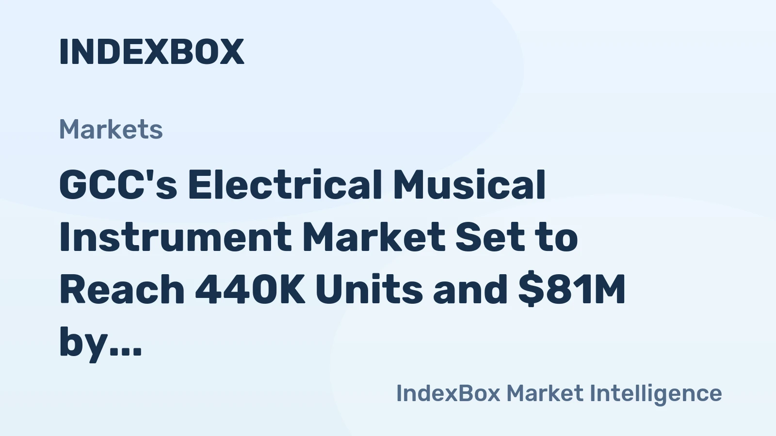 GCC's Electrical Musical Instrument Market Set to Reach 440K Units and $81M by 2035