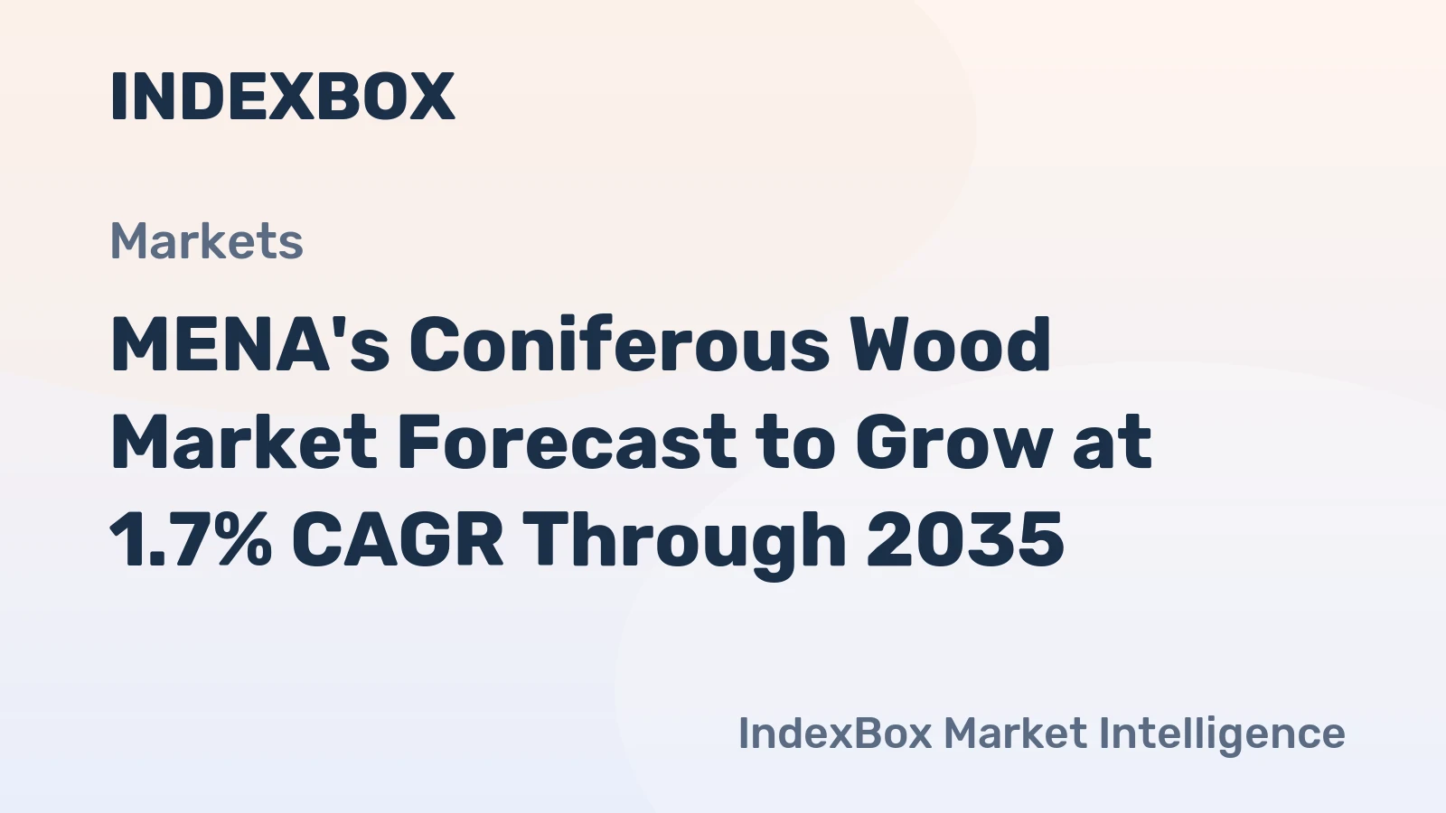 MENA's Coniferous Wood Market Forecast to Grow at 1.7% CAGR Through 2035