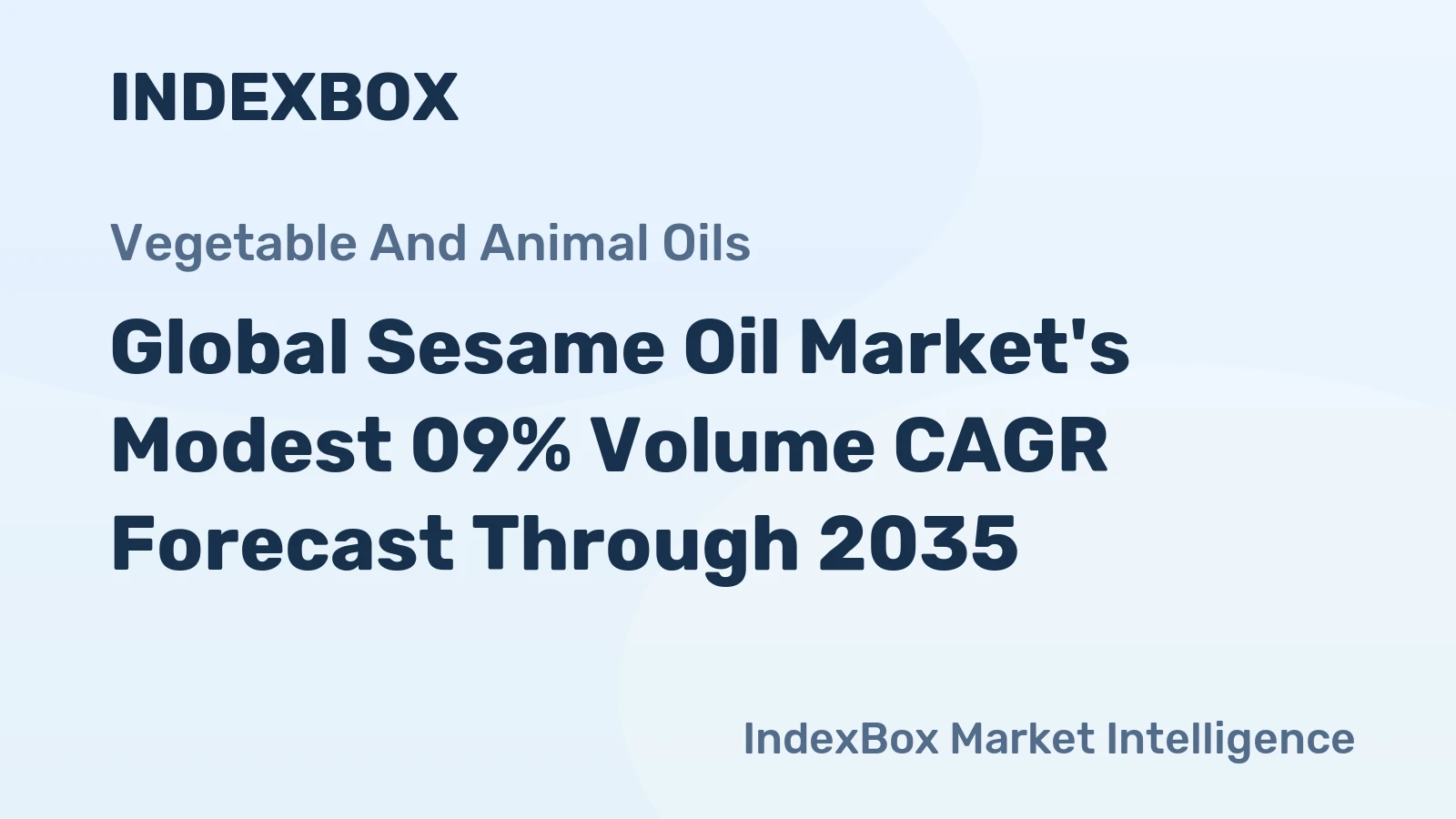 Global Sesame Oil Market's Modest 09% Volume CAGR Forecast Through 2035
