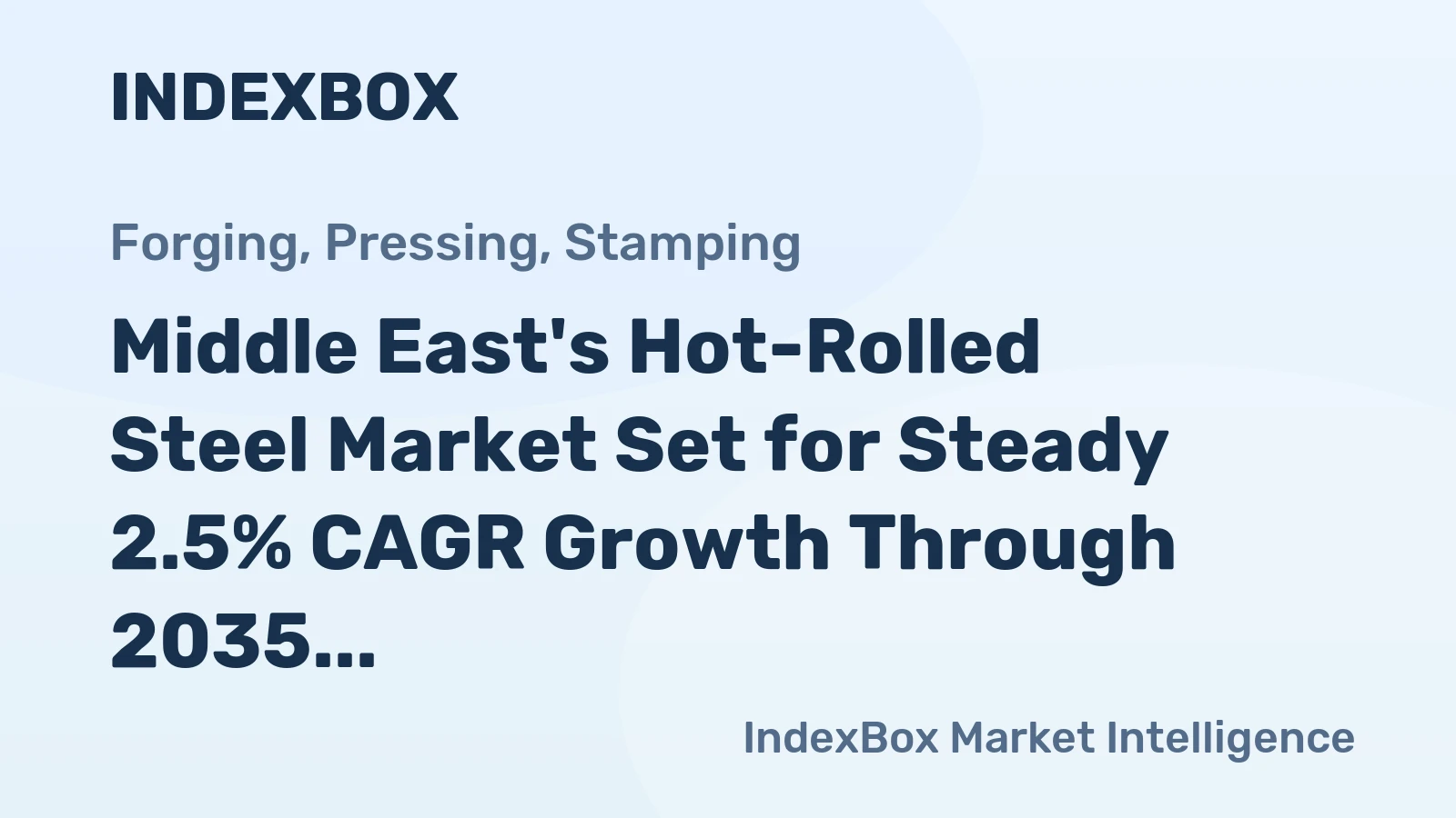 Middle East's Hot-Rolled Steel Market Set for Steady 2.5% CAGR Growth Through 2035