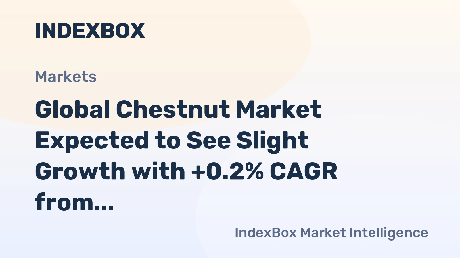 Global Chestnut Market Expected to See Slight Growth with +0.2% CAGR from 2024 to 2035