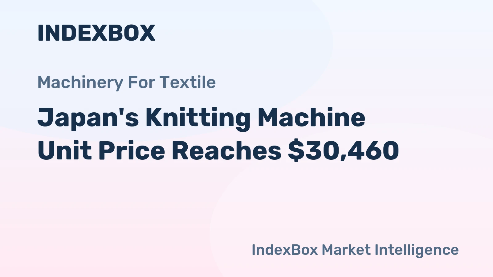 Japan's Knitting Machine Unit Price Reaches $30,460