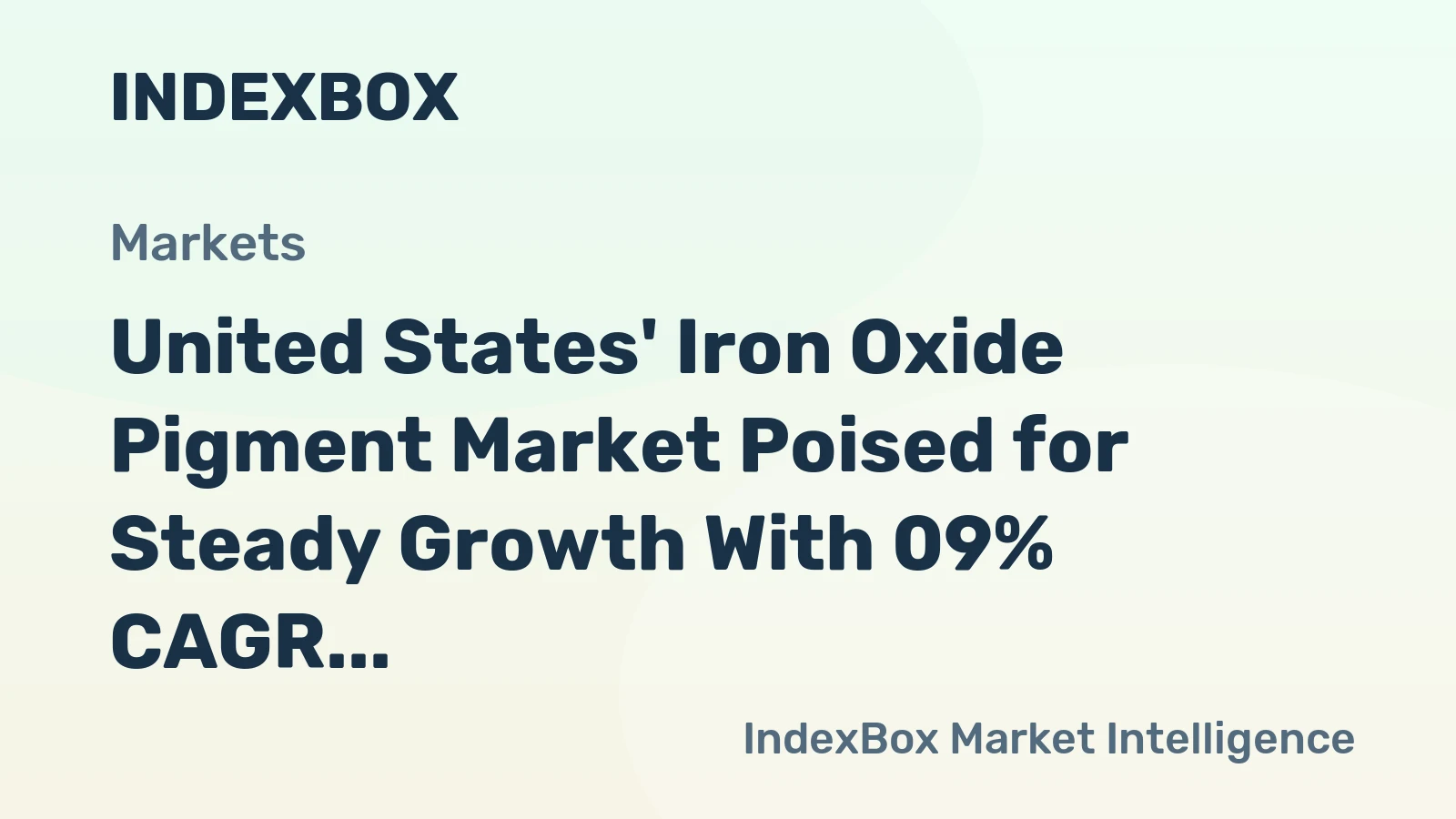 United States' Iron Oxide Pigment Market Poised for Steady Growth With 09% CAGR Through 2035