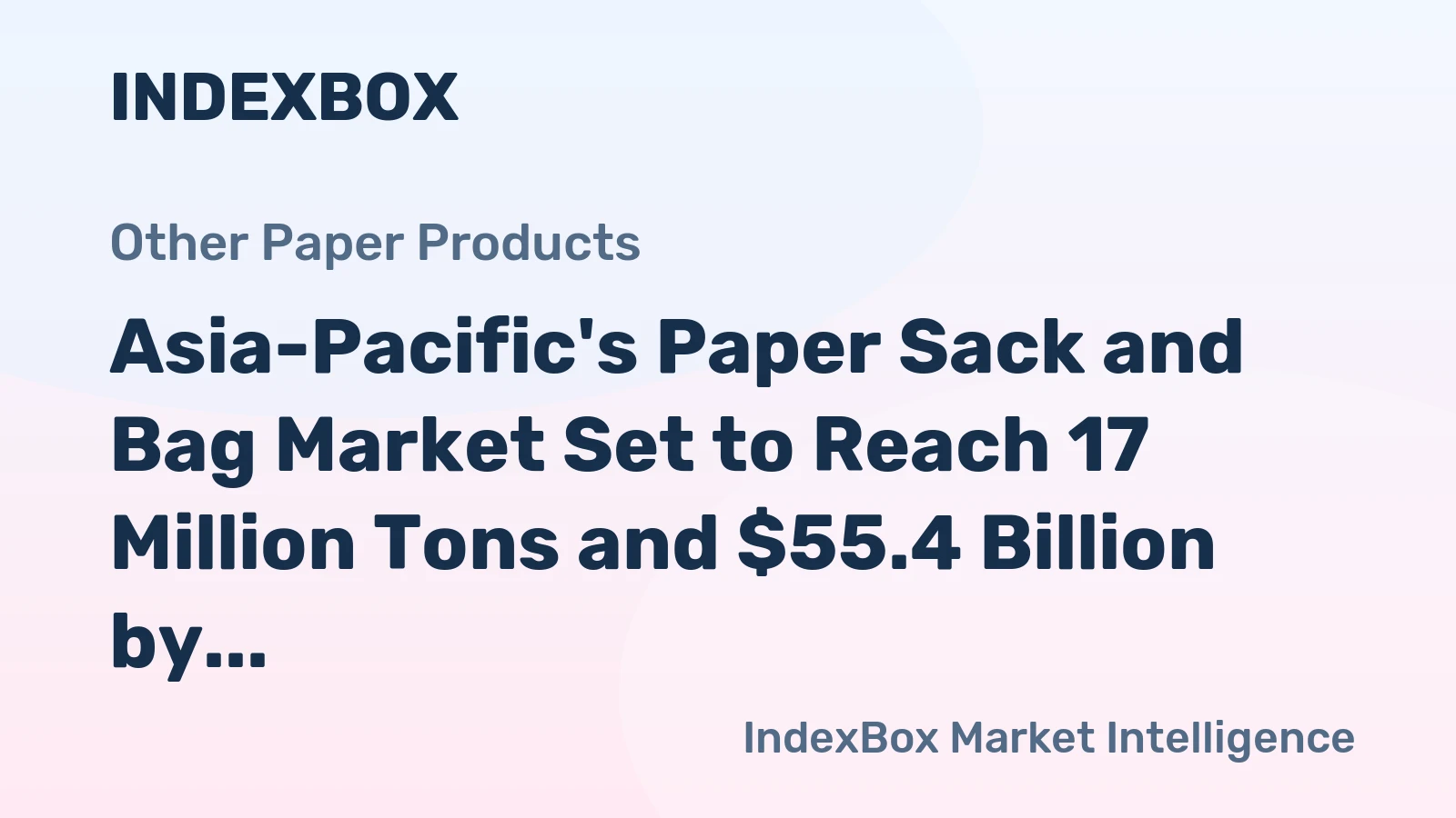 Asia-Pacific's Paper Sack and Bag Market Set to Reach 17 Million Tons and $55.4 Billion by 2035