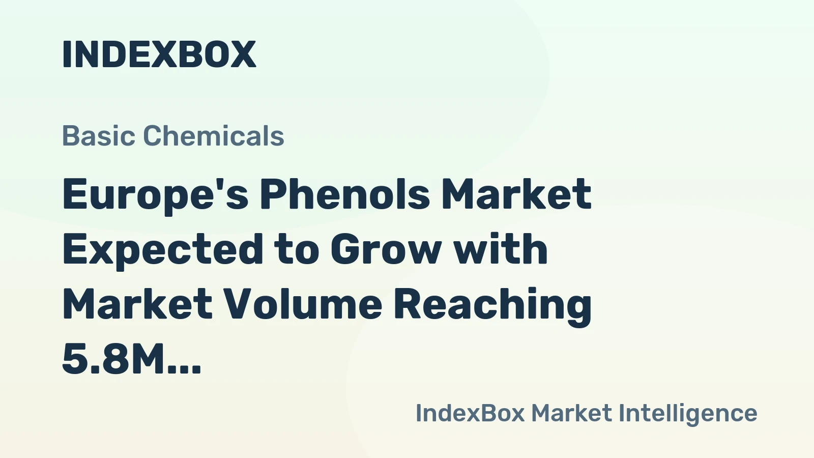 Europe's Phenols Market Expected to Grow with Market Volume Reaching 5.8M Tons and Market Value at $19.9B by 2035