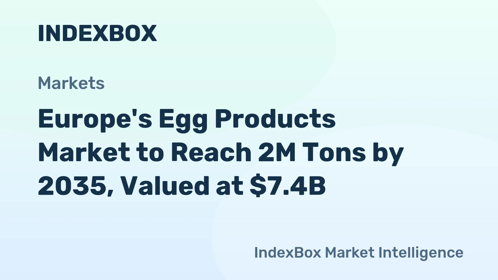 Europe's Egg Products Market to Reach 2M Tons by 2035, Valued at $7.4B