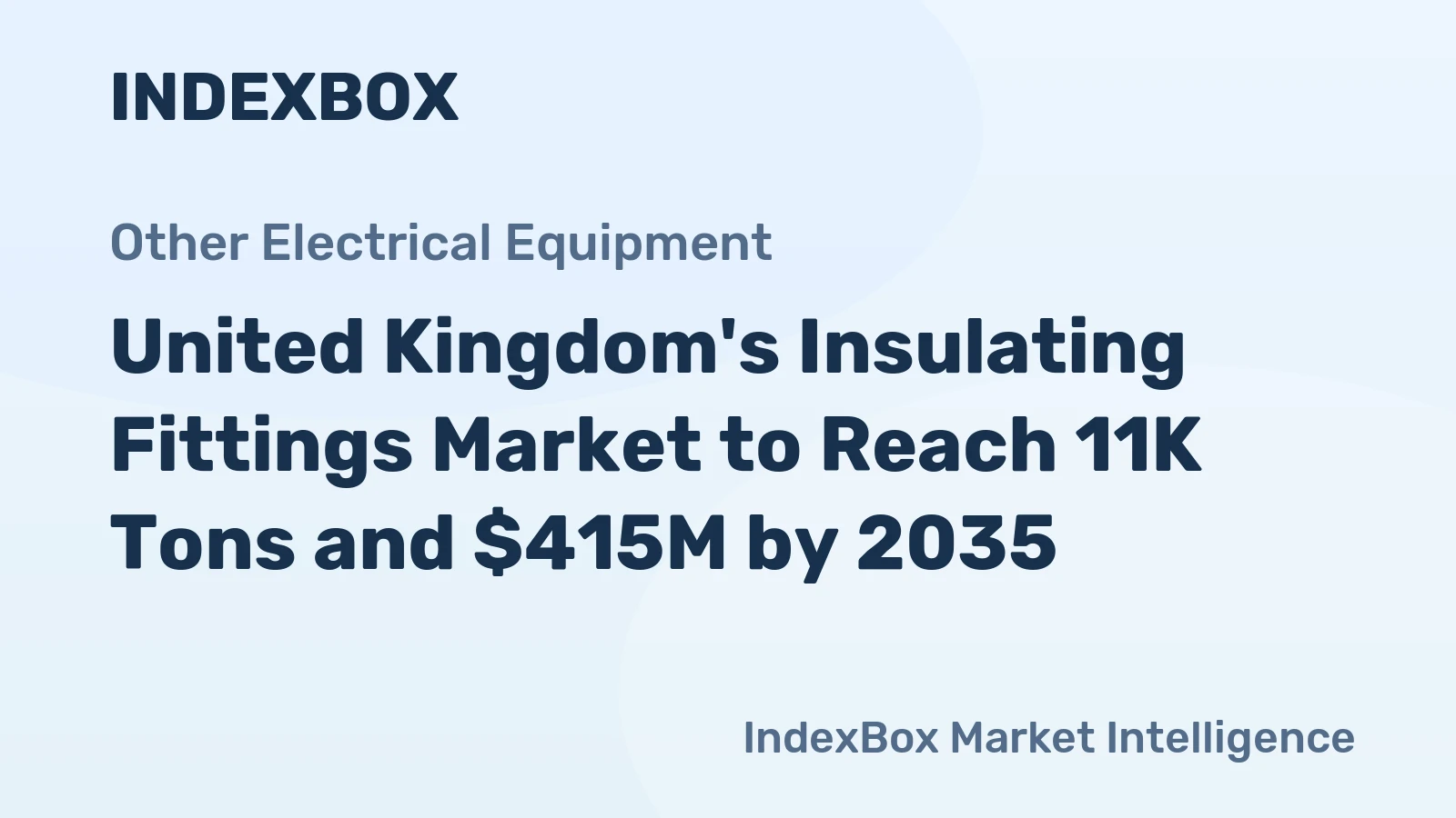 United Kingdom's Insulating Fittings Market to Reach 11K Tons and $415M by 2035