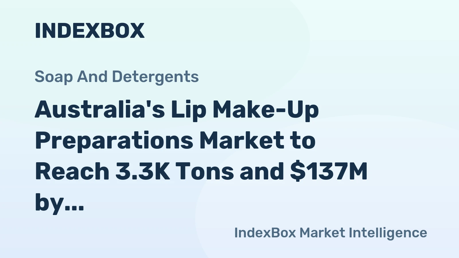 Australia's Lip Make-Up Preparations Market to Reach 3.3K Tons and $137M by 2035, Driven by Rising Demand