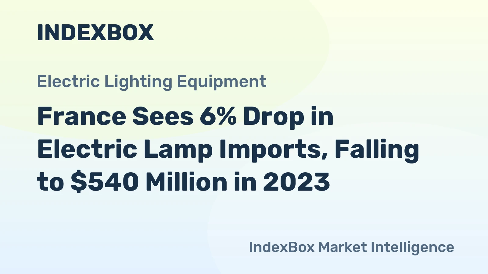France Sees 6% Drop in Electric Lamp Imports, Falling to $540 Million in 2023