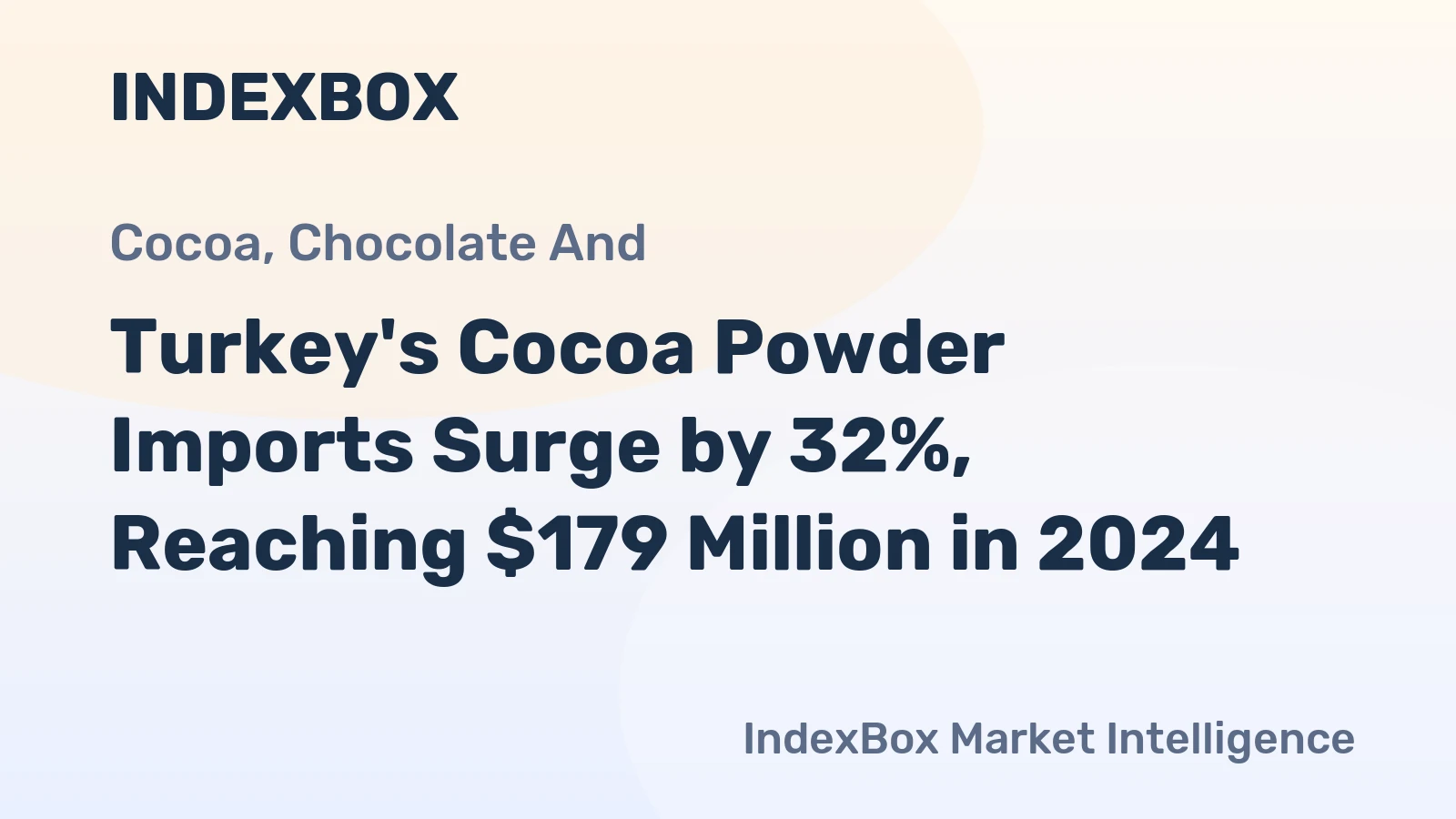 Turkey's Cocoa Powder Imports Surge by 32%, Reaching $179 Million in 2024