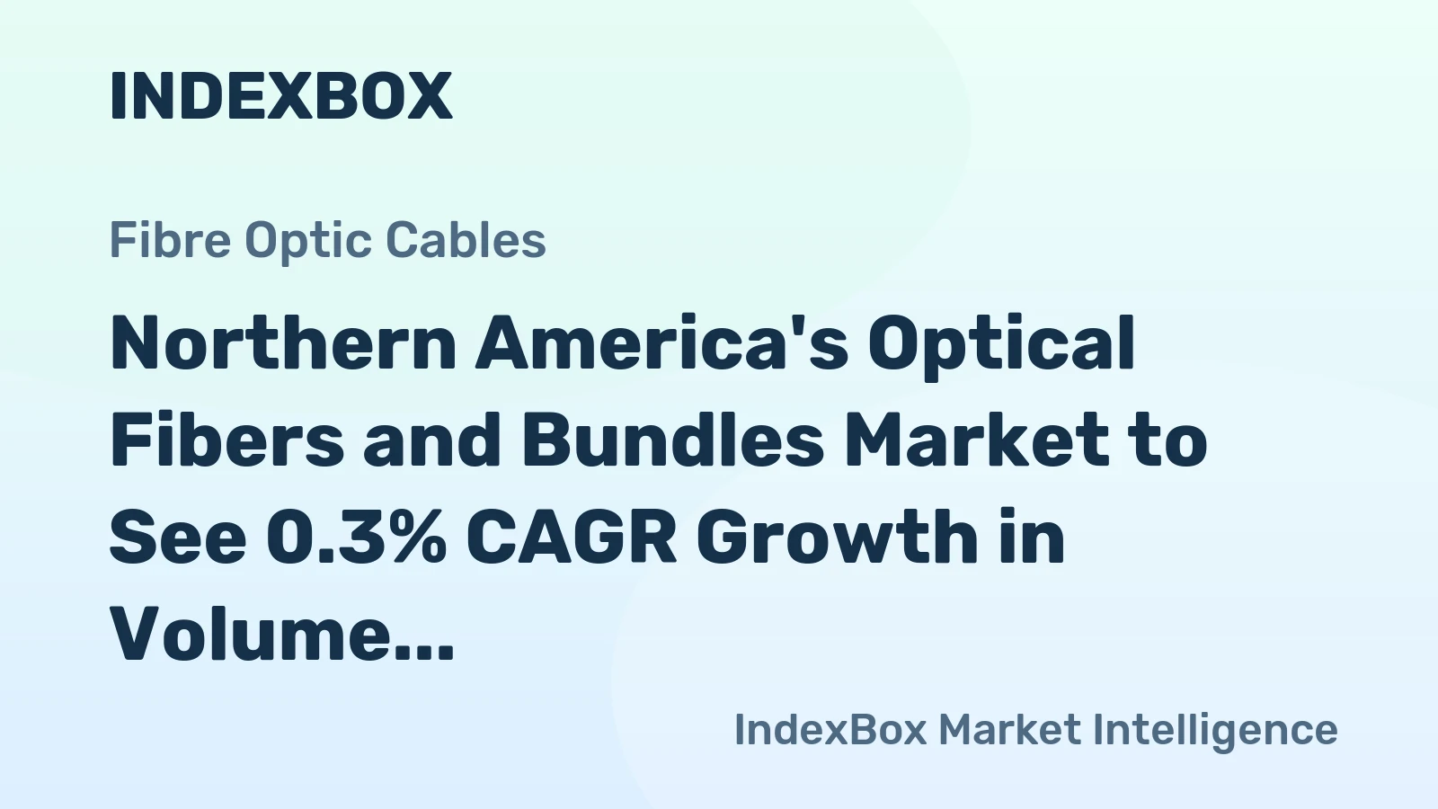 Northern America's Optical Fibers and Bundles Market to See 0.3% CAGR Growth in Volume and 1.6% CAGR Growth in Value from 2024-2035