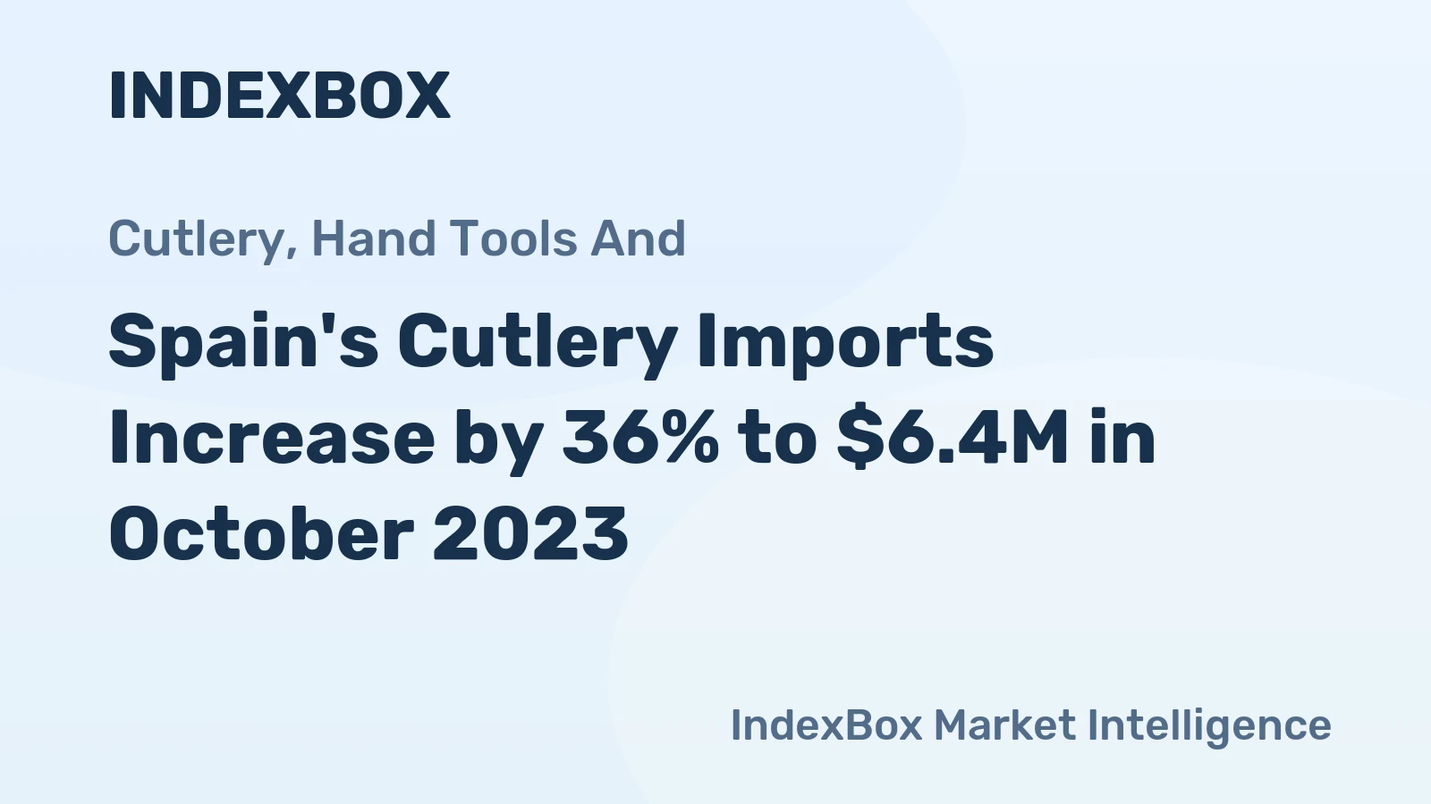 Spain's Cutlery Imports Increase by 36% to $6.4M in October 2023