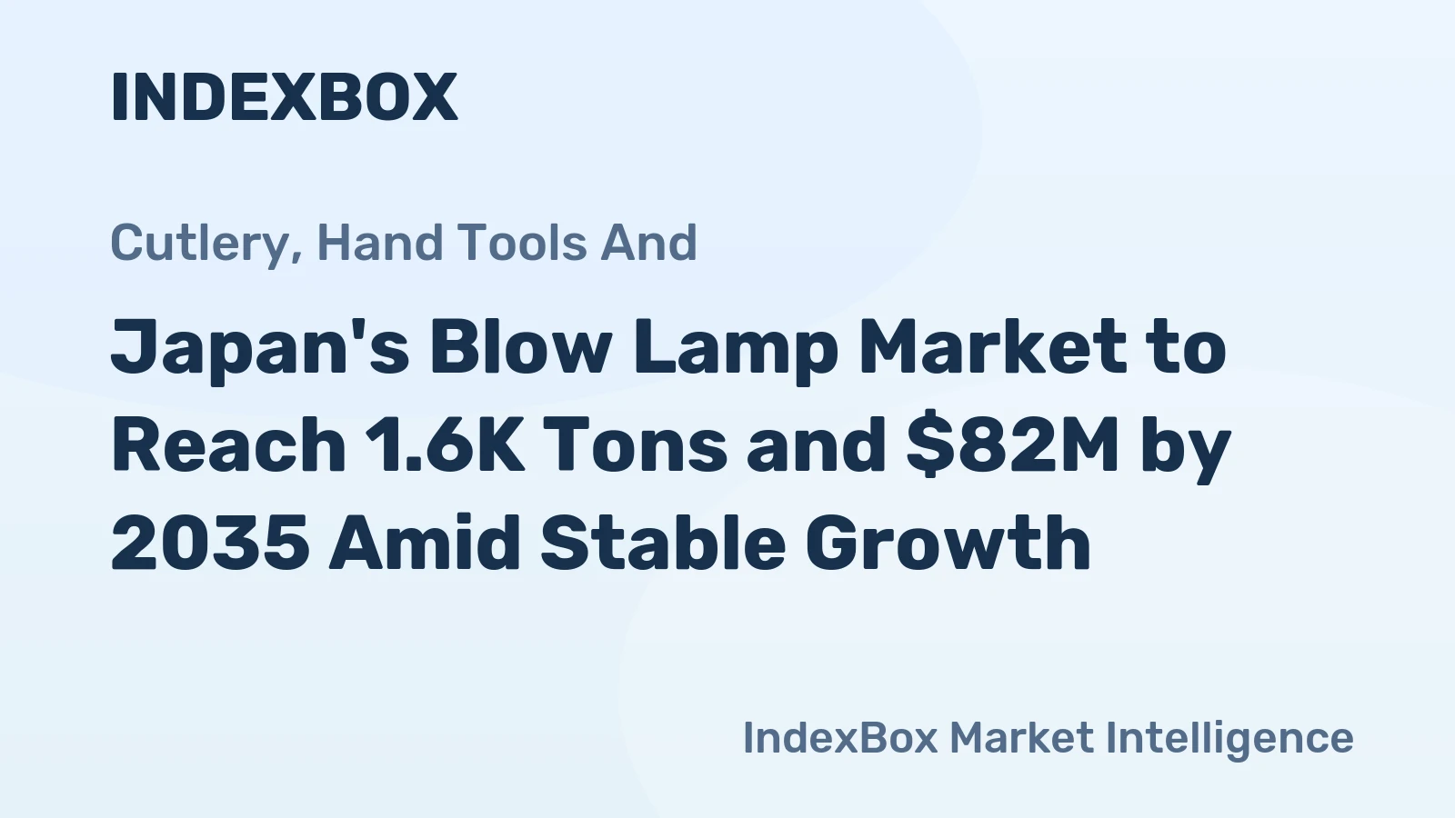 Japan's Blow Lamp Market to Reach 1.6K Tons and $82M by 2035 Amid Stable Growth