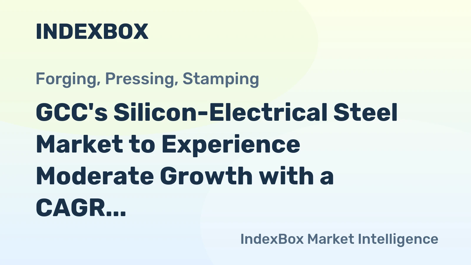 GCC's Silicon-Electrical Steel Market to Experience Moderate Growth with a CAGR of +0.7% from 2024 to 2035