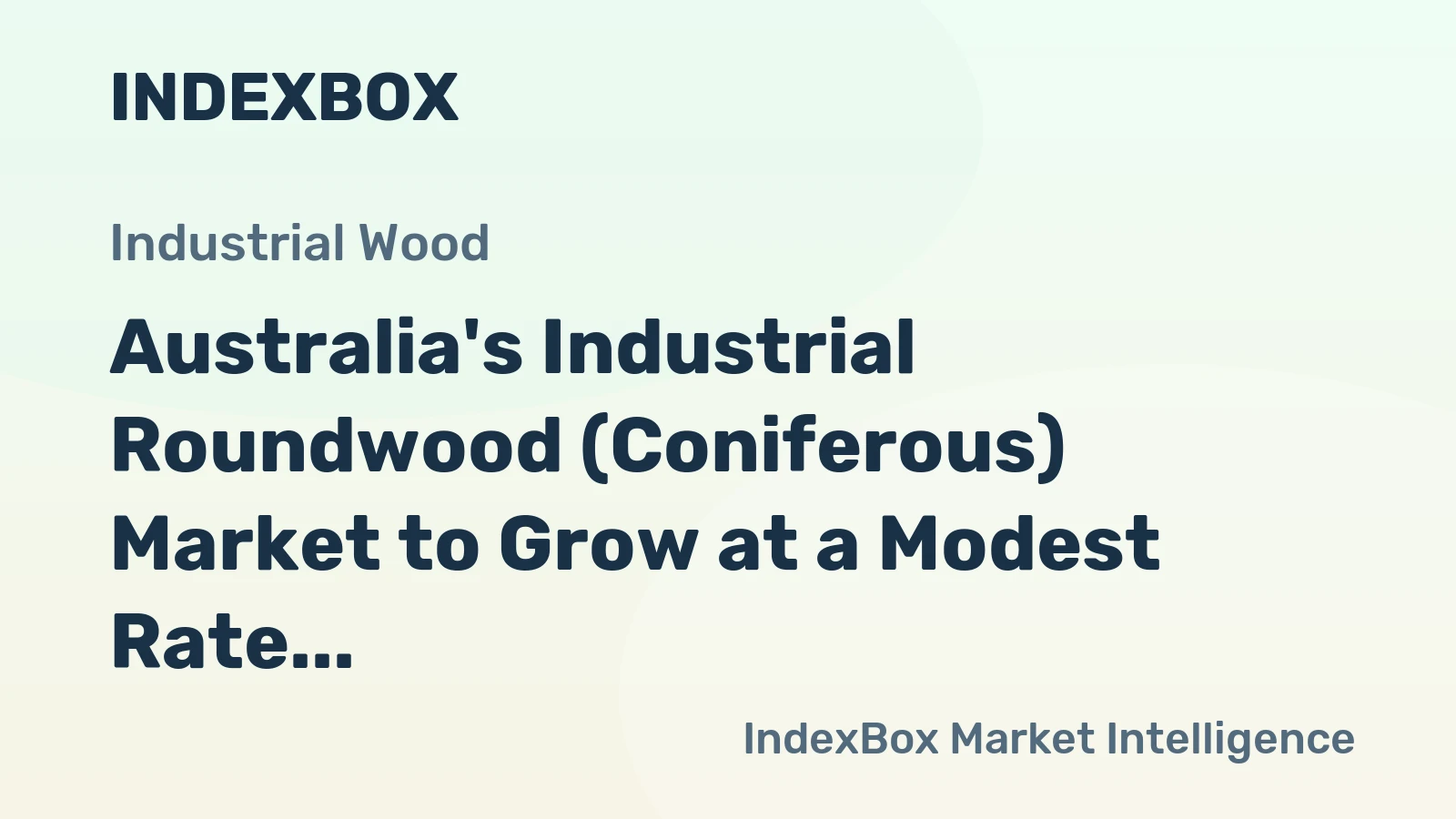 Australia's Industrial Roundwood (Coniferous) Market to Grow at a Modest Rate, Anticipated CAGR +0.1% from 2024 to 2035