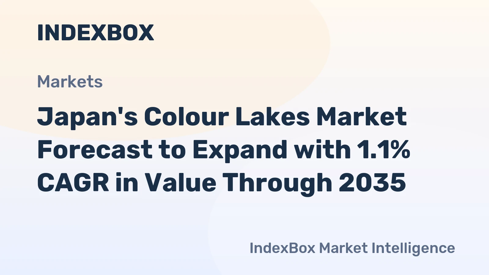 Japan's Colour Lakes Market Forecast to Expand with 1.1% CAGR in Value Through 2035