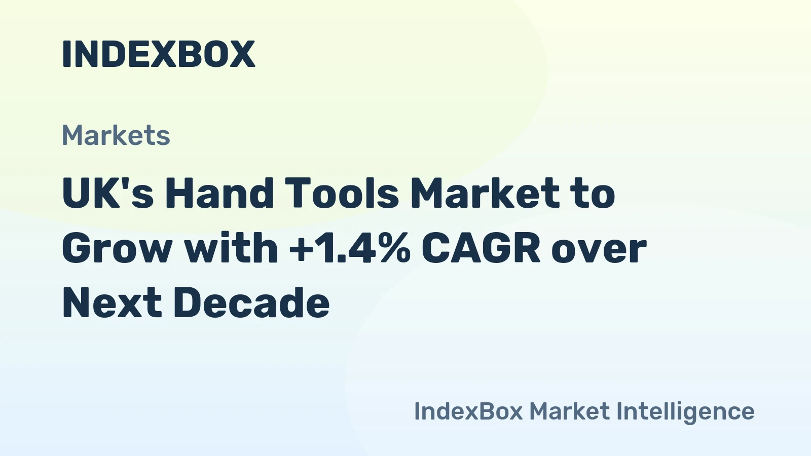 UK's Hand Tools Market to Grow with +1.4% CAGR over Next Decade