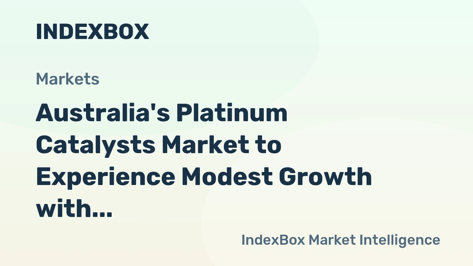 Australia's Platinum Catalysts Market to Experience Modest Growth with CAGR of +1.5%