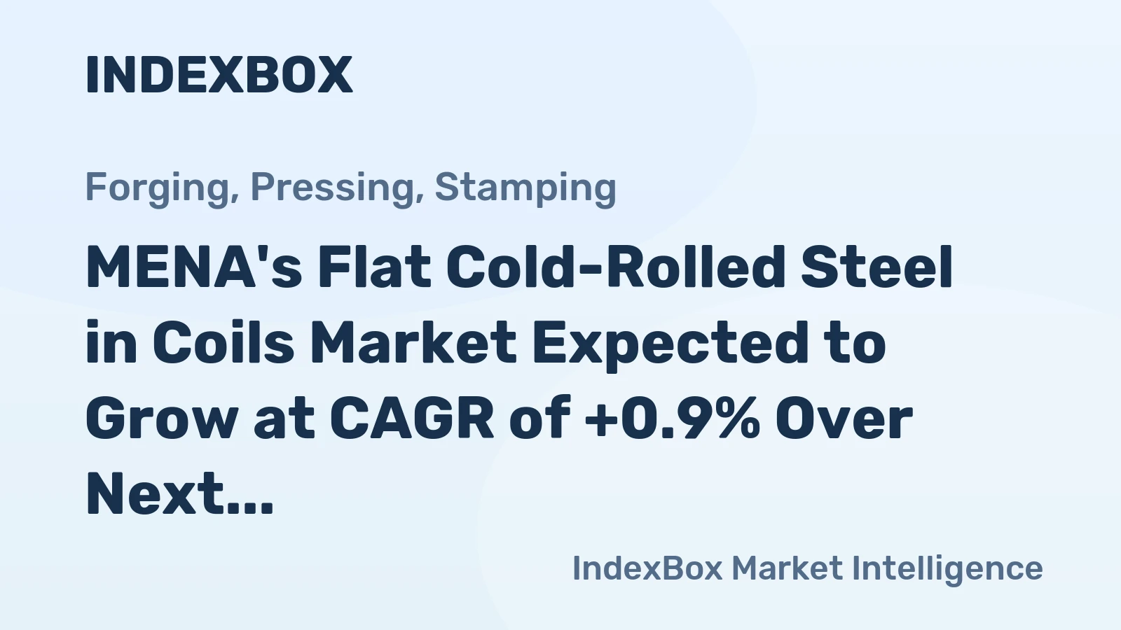 MENA's Flat Cold-Rolled Steel in Coils Market Expected to Grow at CAGR of +0.9% Over Next Decade