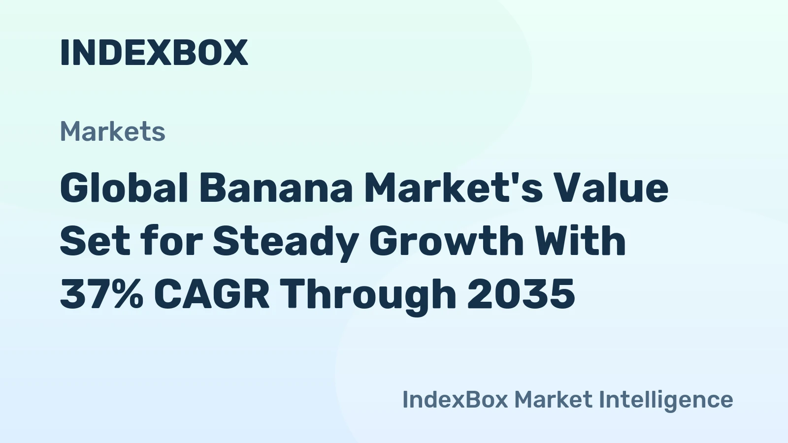 Global Banana Market's Value Set for Steady Growth With 37% CAGR Through 2035