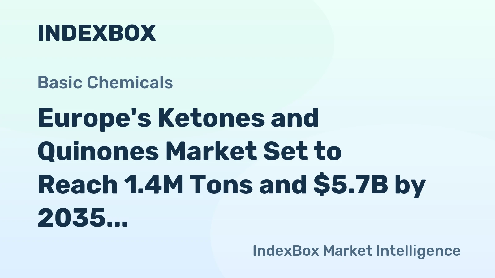 Europe's Ketones and Quinones Market Set to Reach 1.4M Tons and $5.7B by 2035