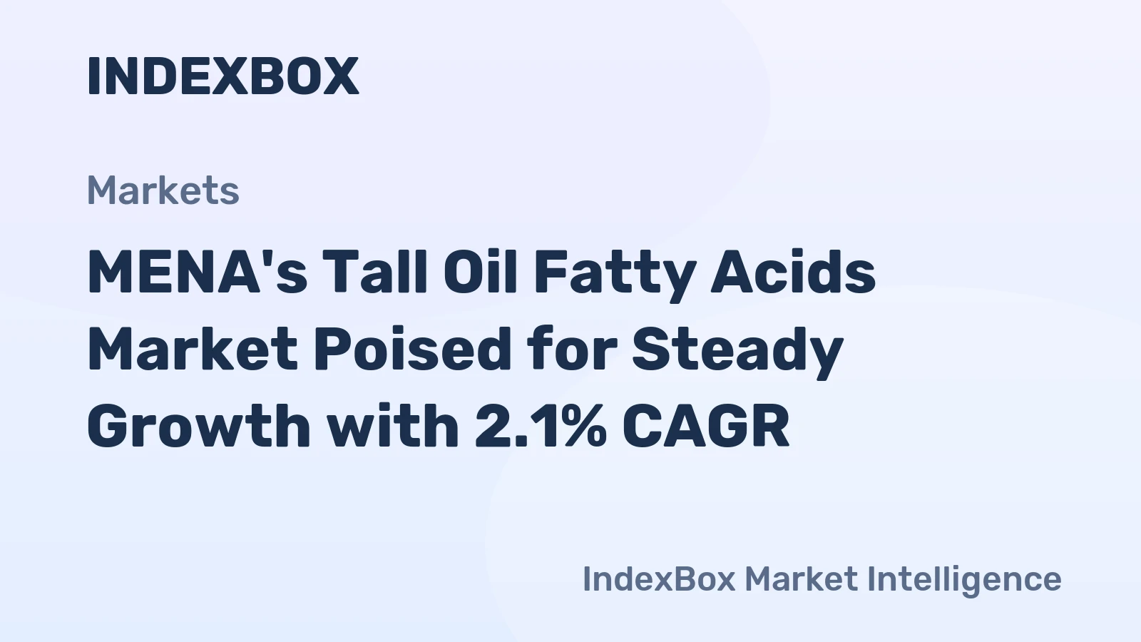MENA's Tall Oil Fatty Acids Market Poised for Steady Growth with 2.1% CAGR
