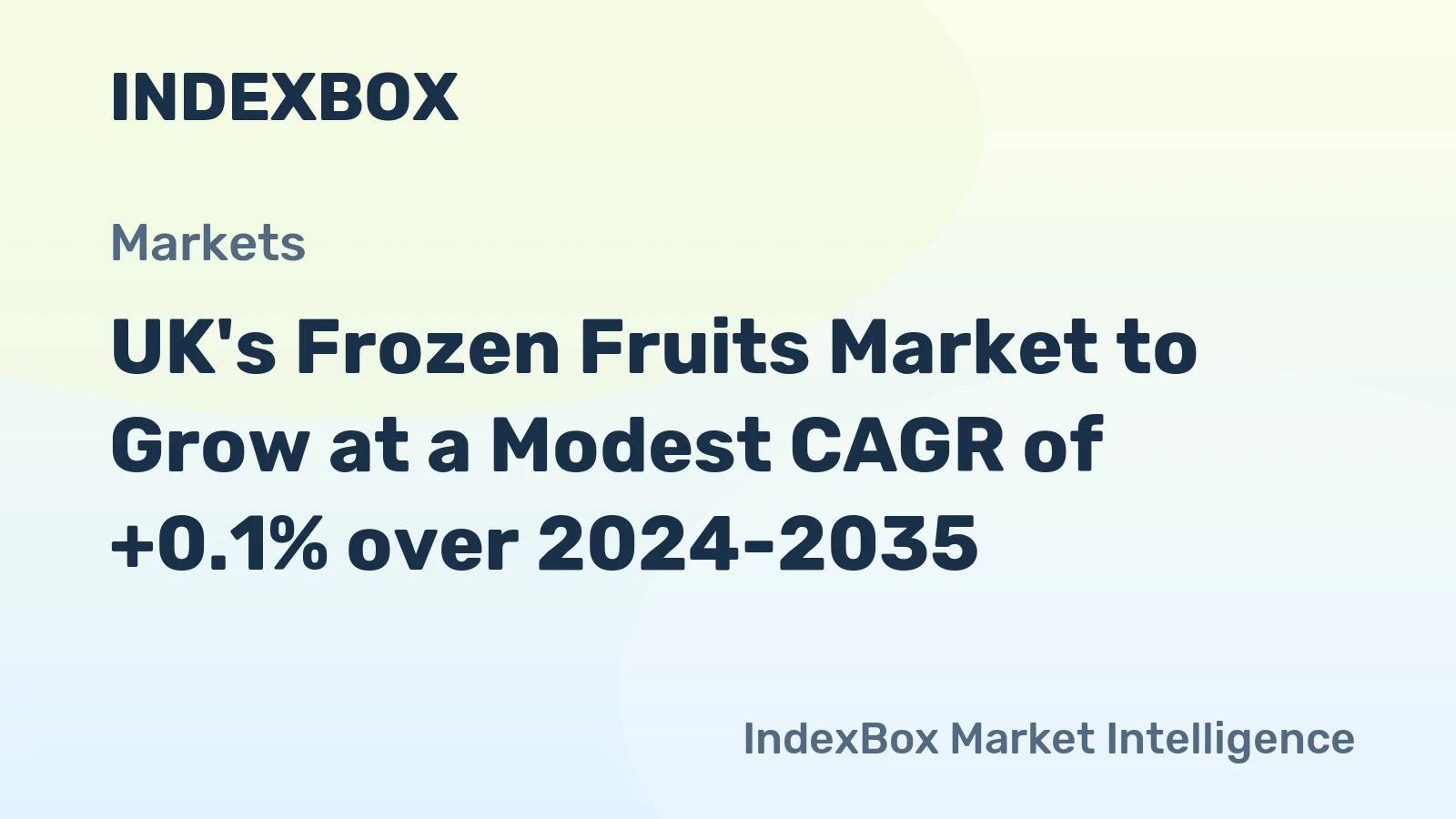 UK's Frozen Fruits Market to Grow at a Modest CAGR of +0.1% over 2024-2035
