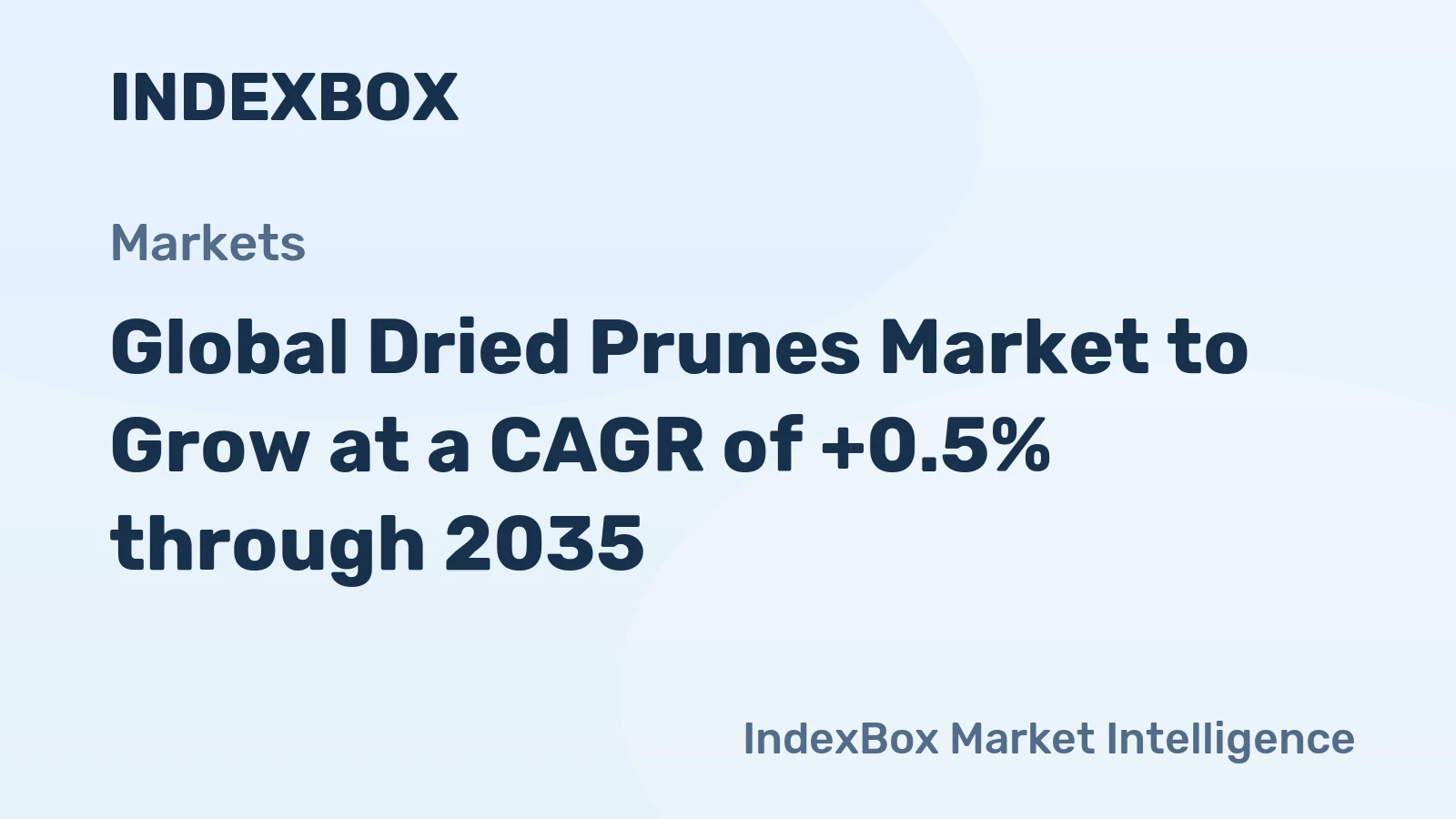 Global Dried Prunes Market to Grow at a CAGR of +0.5% through 2035