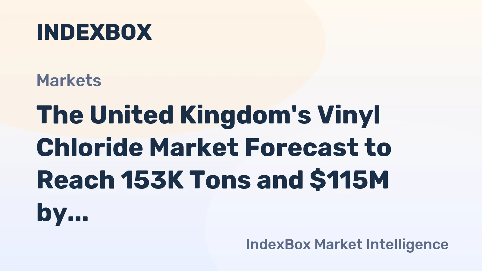 The United Kingdom's Vinyl Chloride Market Forecast to Reach 153K Tons and $115M by 2035