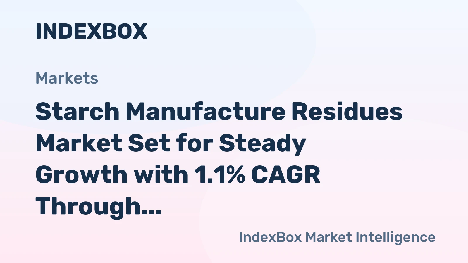 Starch Manufacture Residues Market Set for Steady Growth with 1.1% CAGR Through 2035