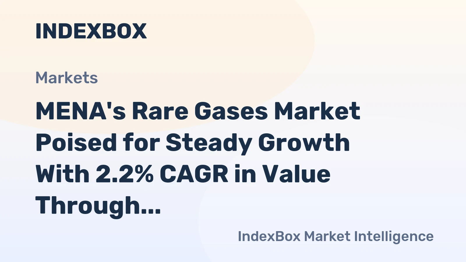 MENA's Rare Gases Market Poised for Steady Growth With 2.2% CAGR in Value Through 2035