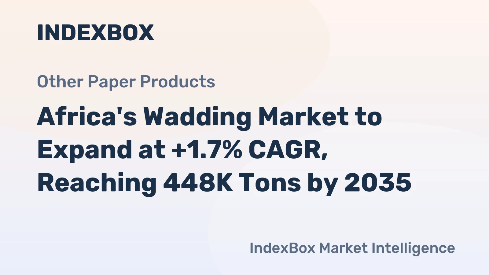 Africa's Wadding Market to Expand at +1.7% CAGR, Reaching 448K Tons by 2035