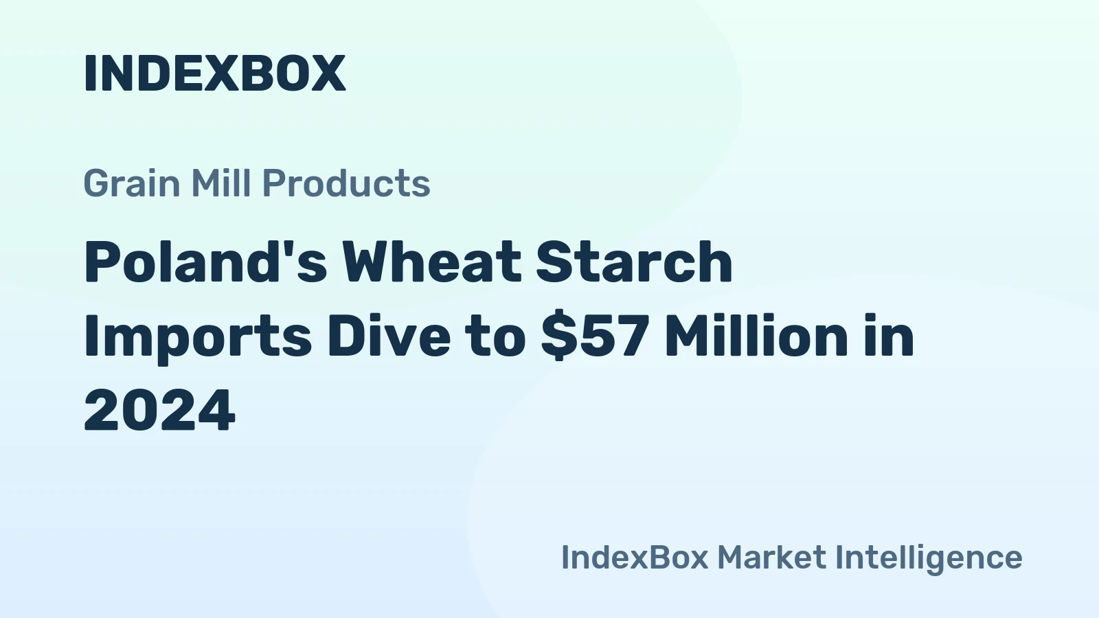 Poland's Wheat Starch Imports Dive to $57 Million in 2024