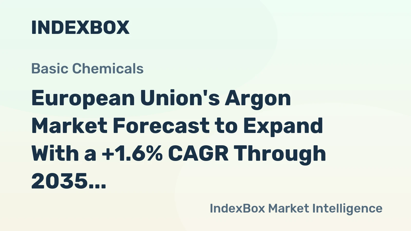 European Union's Argon Market Forecast to Expand With a +1.6% CAGR Through 2035