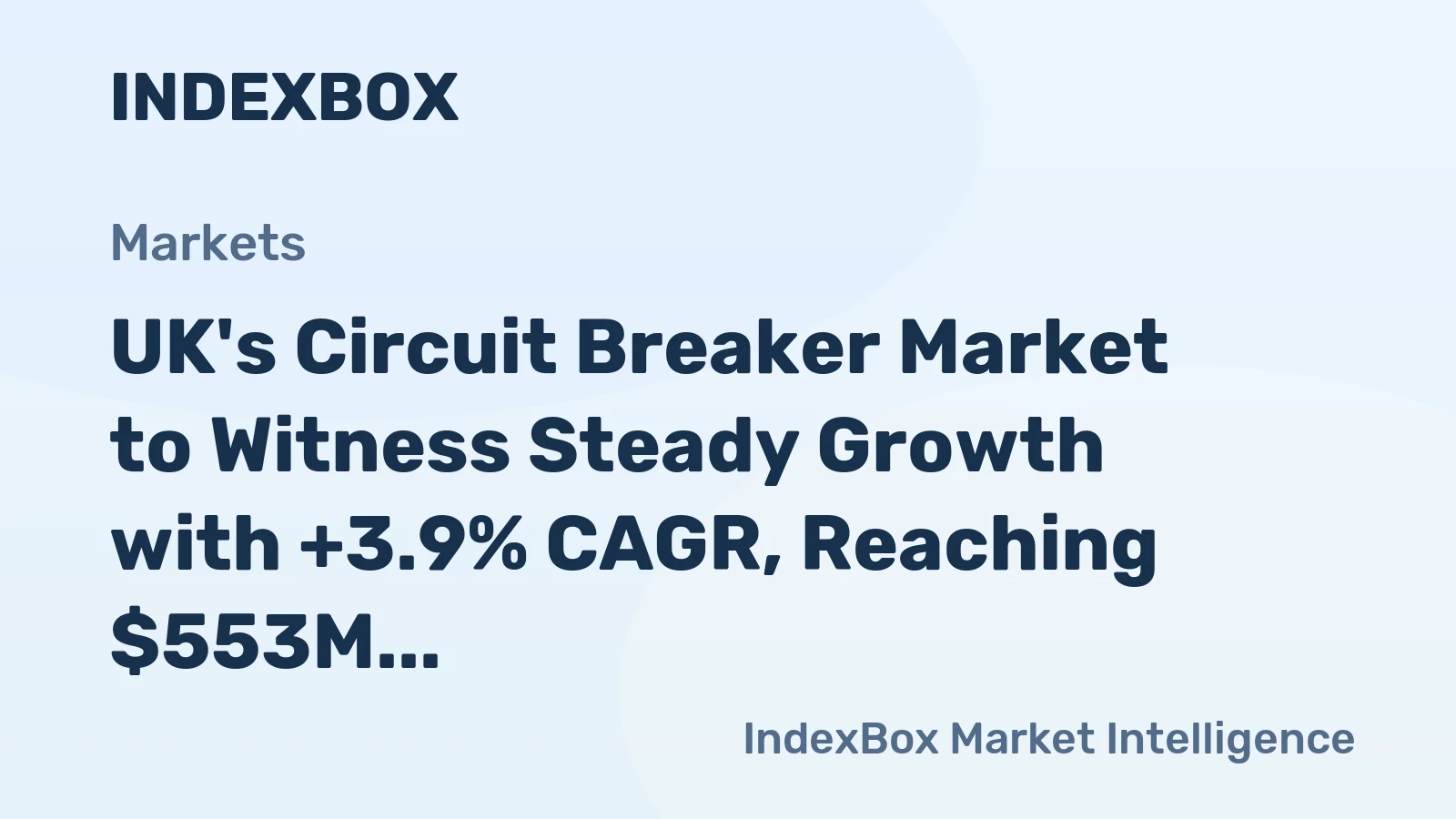 UK's Circuit Breaker Market to Witness Steady Growth with +3.9% CAGR, Reaching $553M by 2035