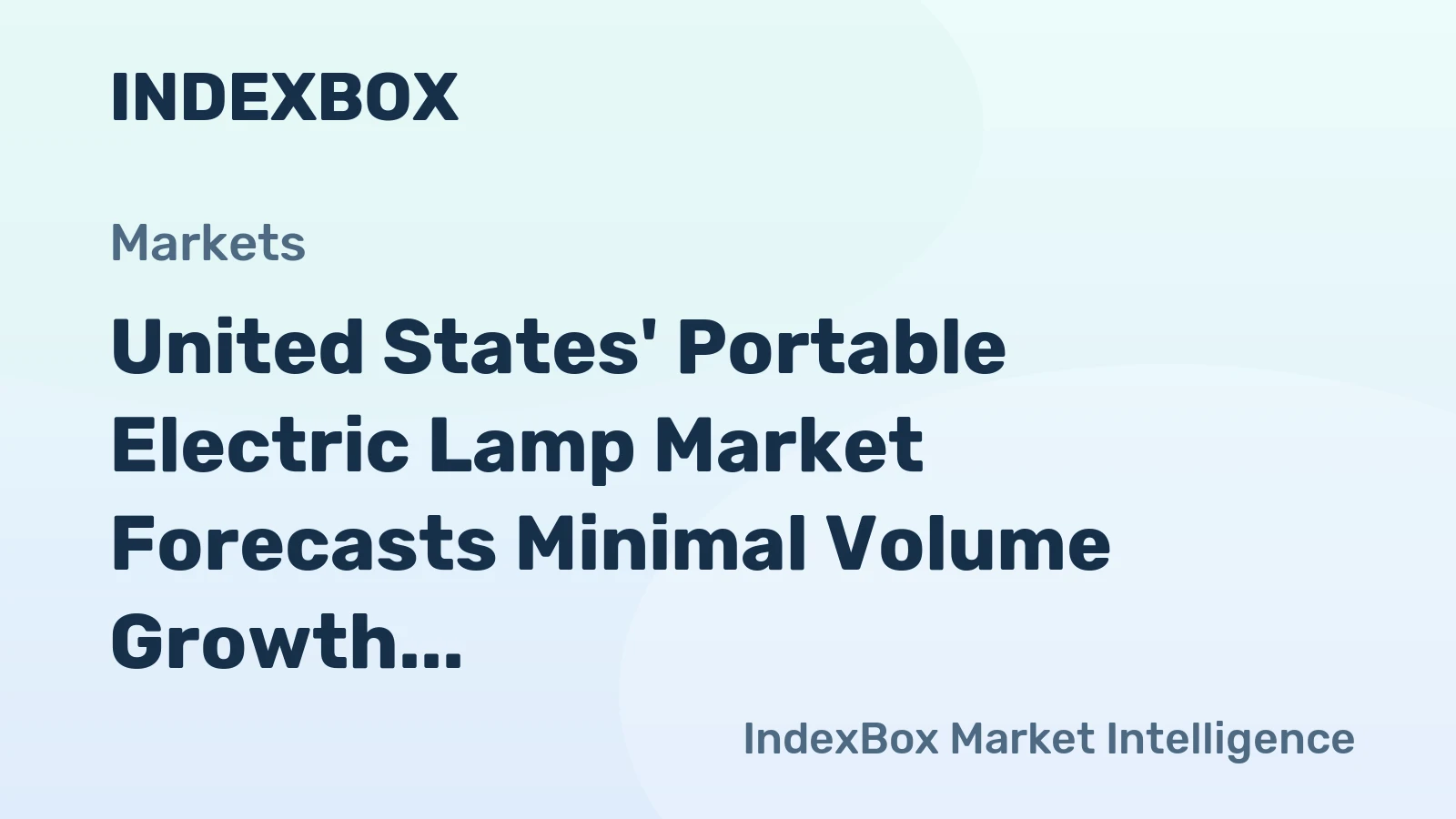 United States' Portable Electric Lamp Market Forecasts Minimal Volume Growth at +0.1% CAGR Through 2035
