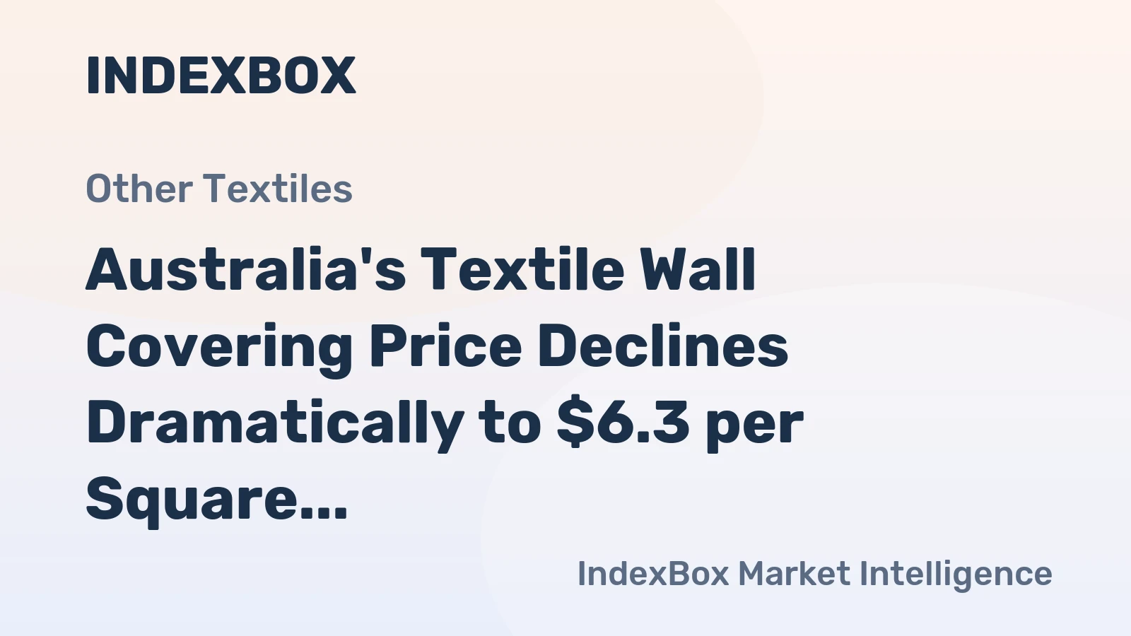 Australia's Textile Wall Covering Price Declines Dramatically to $6.3 per Square Meter