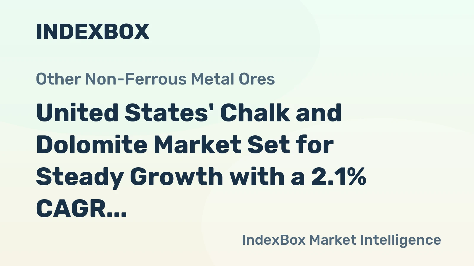 United States' Chalk and Dolomite Market Set for Steady Growth with a 2.1% CAGR Through 2035