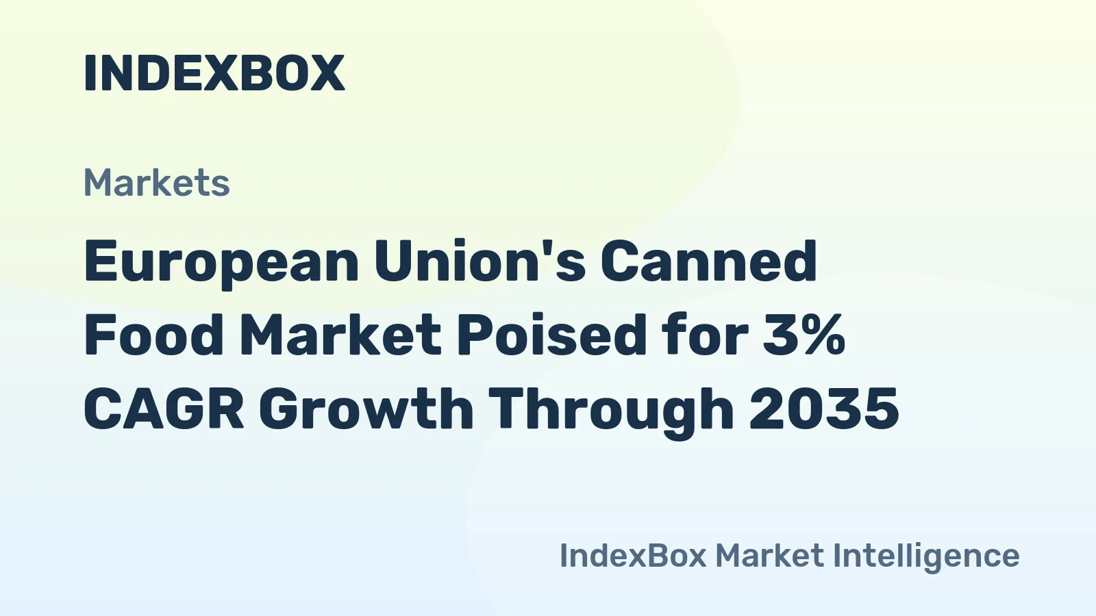 European Union's Canned Food Market Poised for 3% CAGR Growth Through 2035