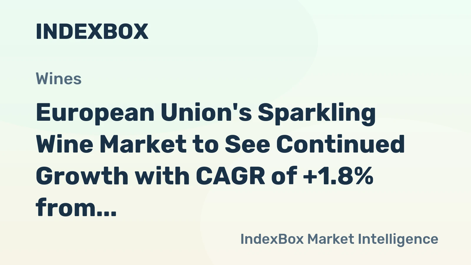 European Union's Sparkling Wine Market to See Continued Growth with CAGR of +1.8% from 2024 to 2035