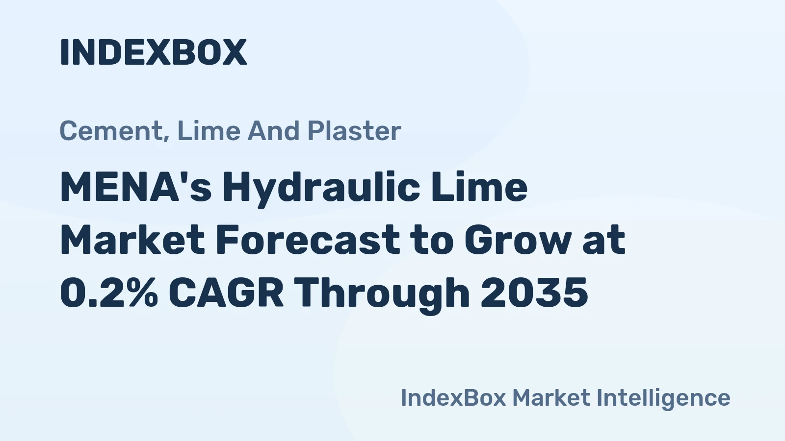 MENA's Hydraulic Lime Market Forecast to Grow at 0.2% CAGR Through 2035