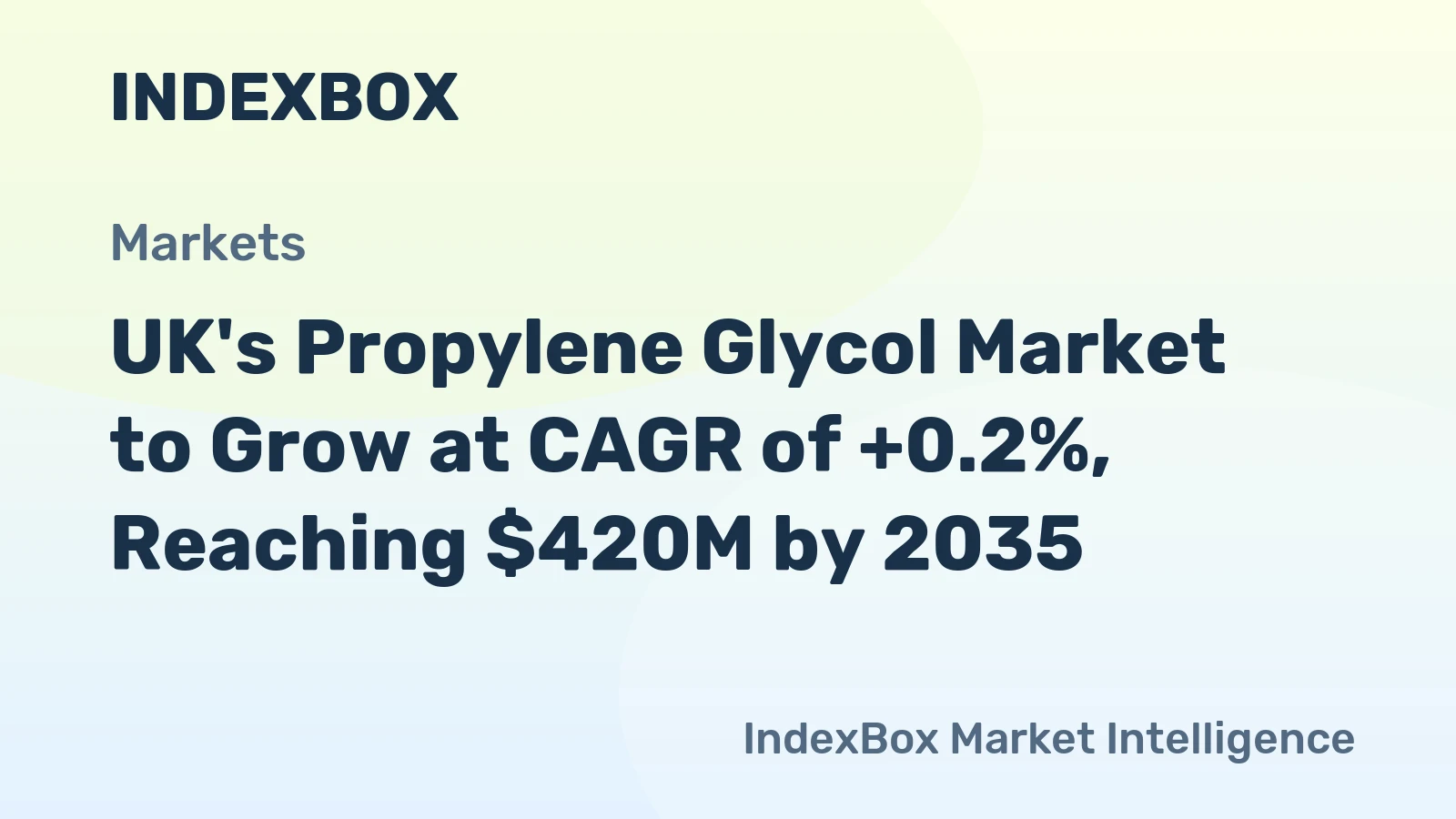 UK's Propylene Glycol Market to Grow at CAGR of +0.2%, Reaching $420M by 2035