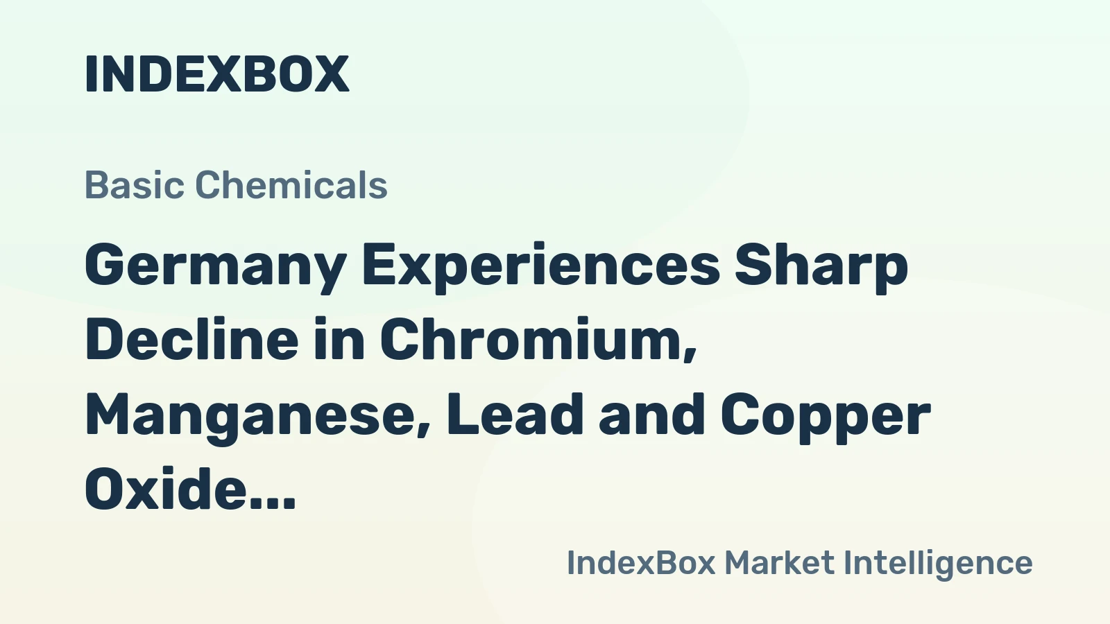 Germany Experiences Sharp Decline in Chromium, Manganese, Lead and Copper Oxide and Hydroxide Exports, Falling to $72M in 2023