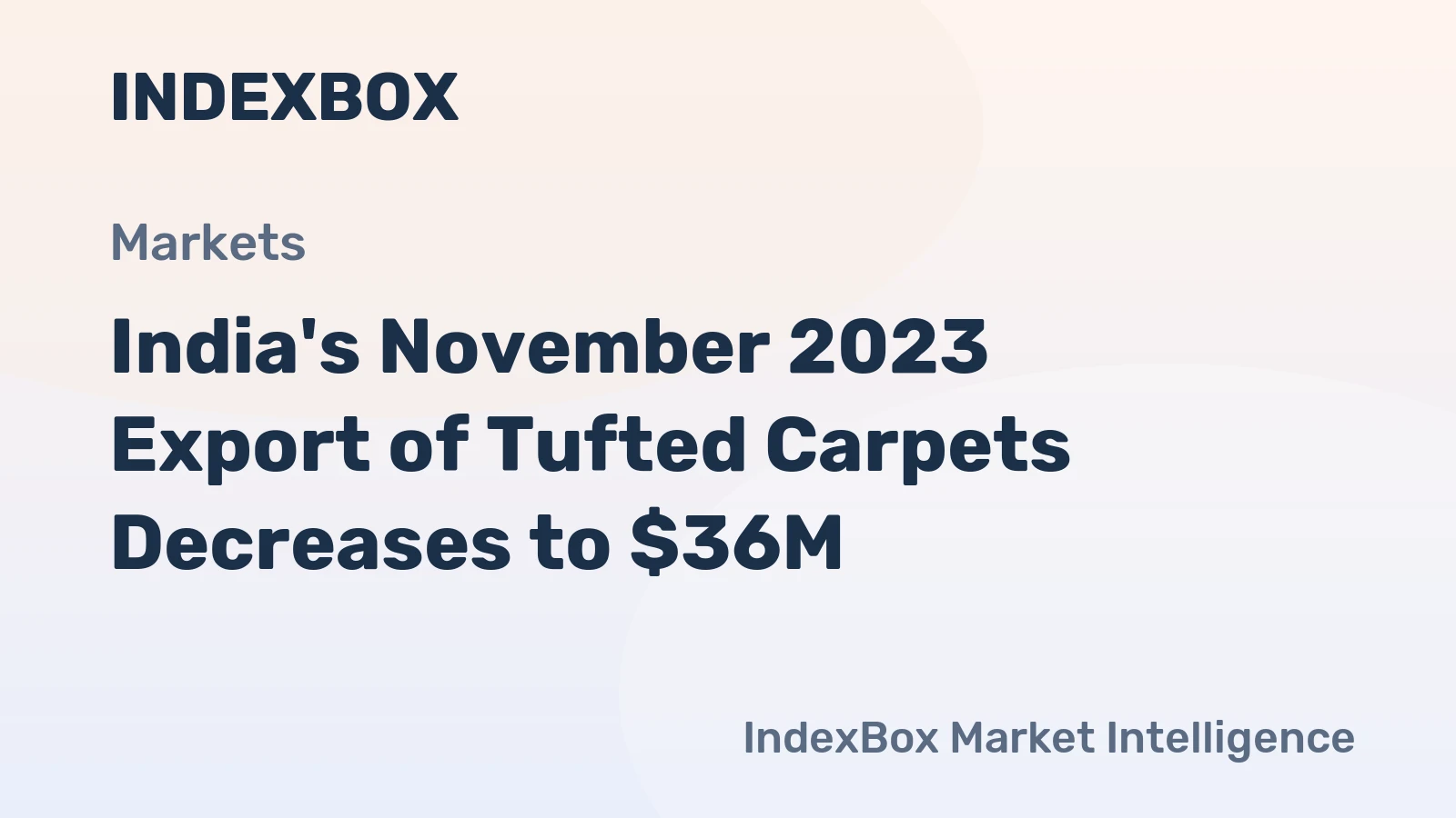 India's November 2023 Export of Tufted Carpets Decreases to $36M