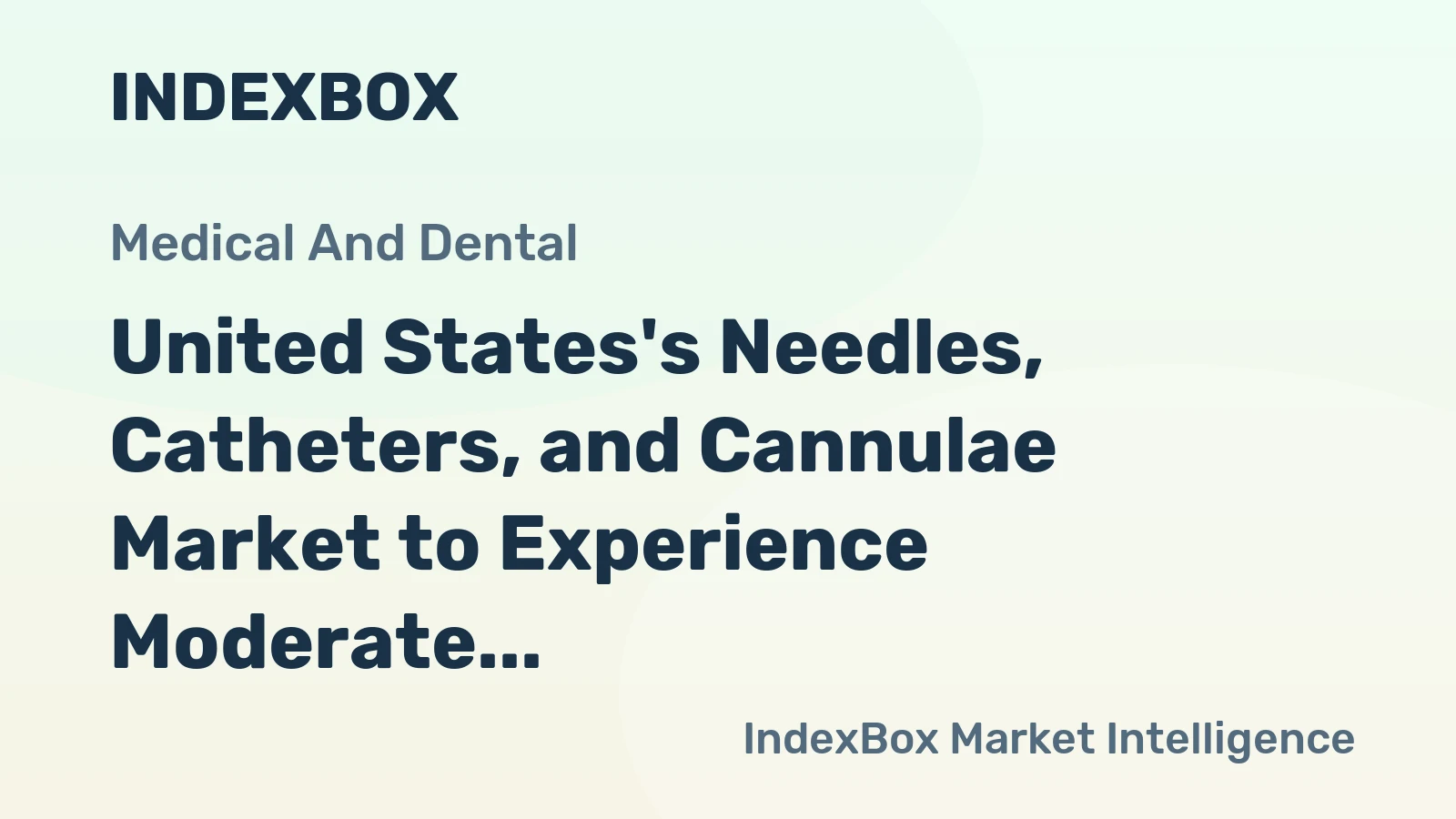 United States's Needles, Catheters, and Cannulae Market to Experience Moderate Growth with CAGR of +1.8% between 2024-2035