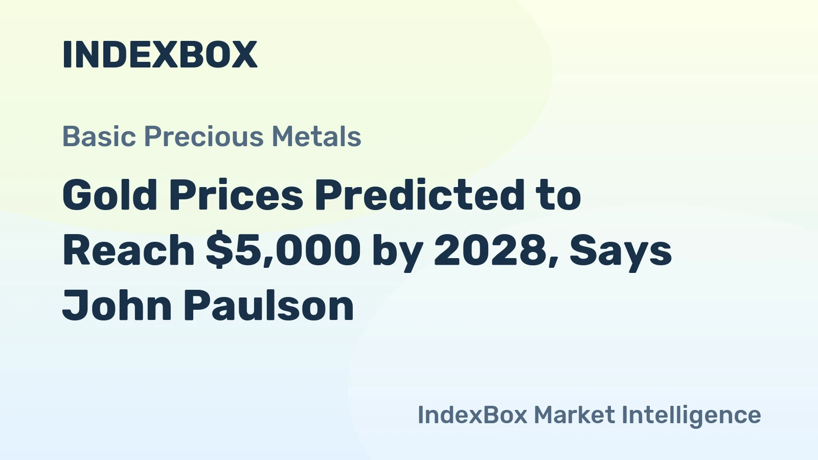 Gold Prices Predicted to Reach $5,000 by 2028, Says John Paulson
