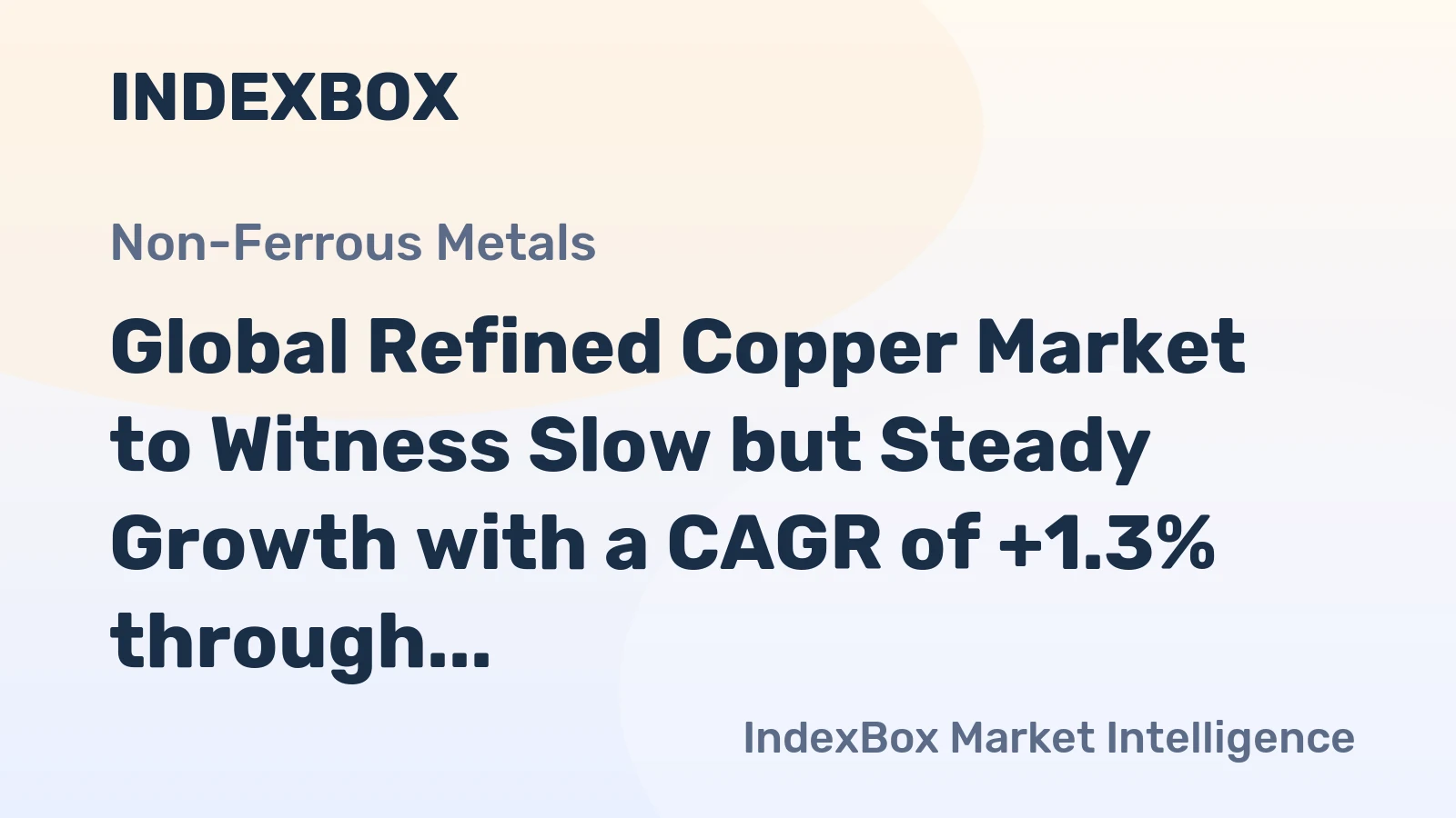 Global Refined Copper Market to Witness Slow but Steady Growth with a CAGR of +1.3% through 2035